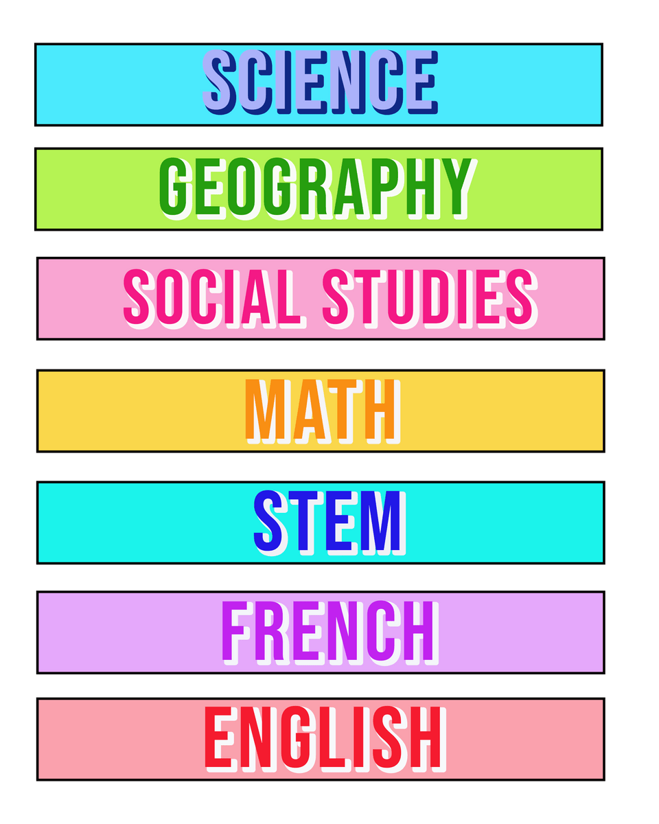 Preppy Binder Spine Labels– Lootie Patootie