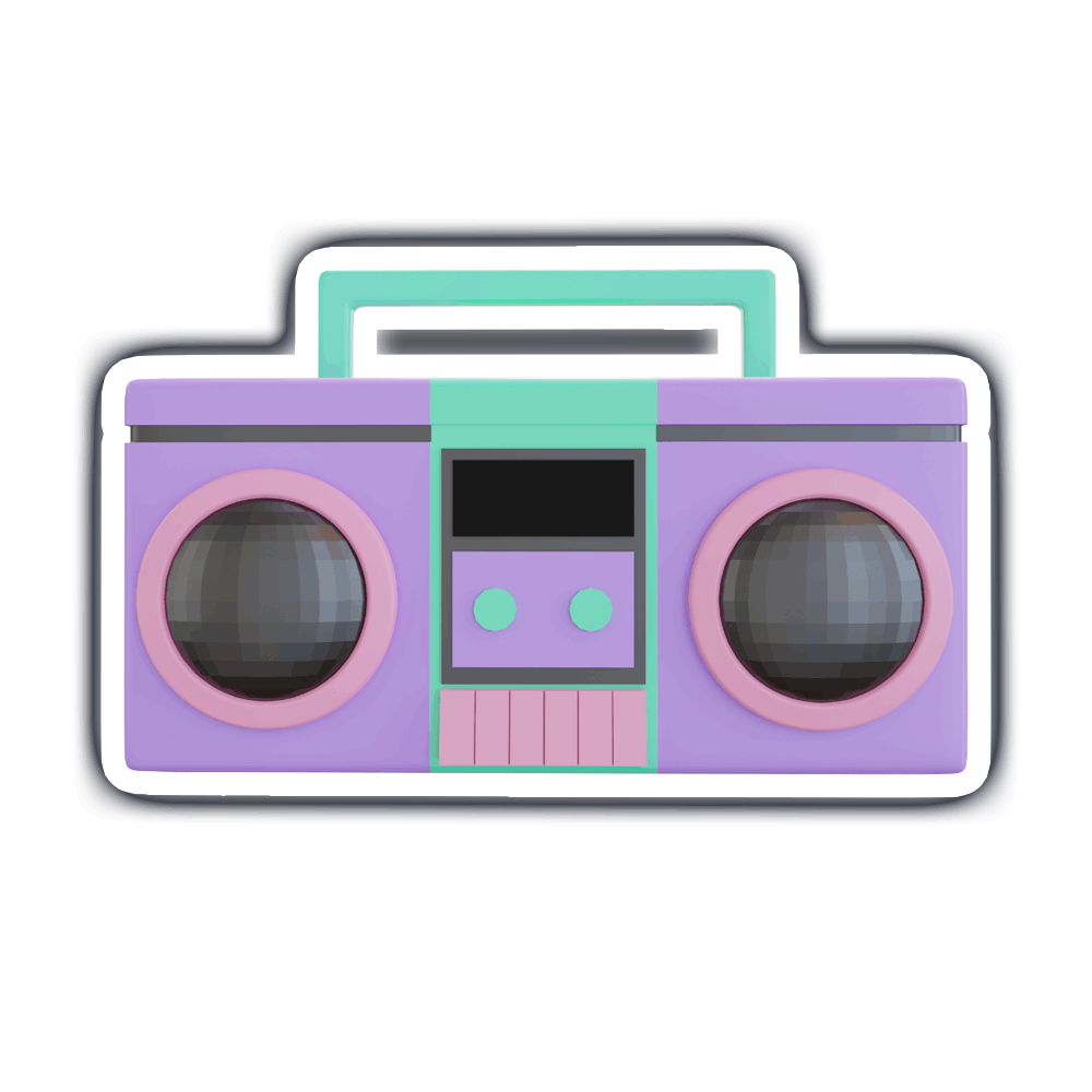 Ghetto Blaster Sticker– Lootie Patootie